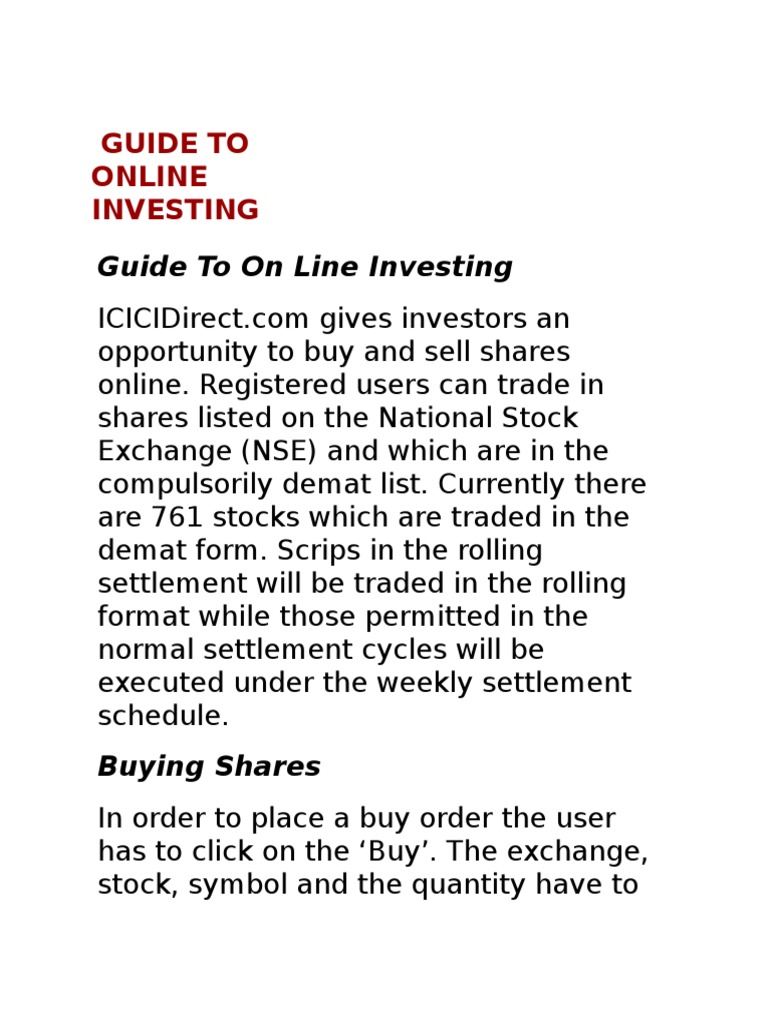 Guide To Online Investing | PDF | Margin (Finance) | Debits And Credits