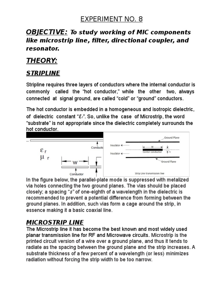 Objective:: Experiment No. 8 | PDF | Capacitor | Electromagnetic Radiation