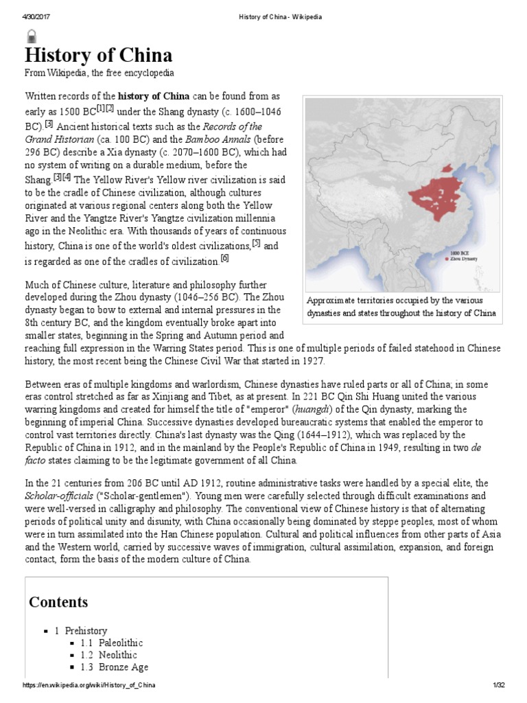 History of China | PDF | History Of China | Han Dynasty