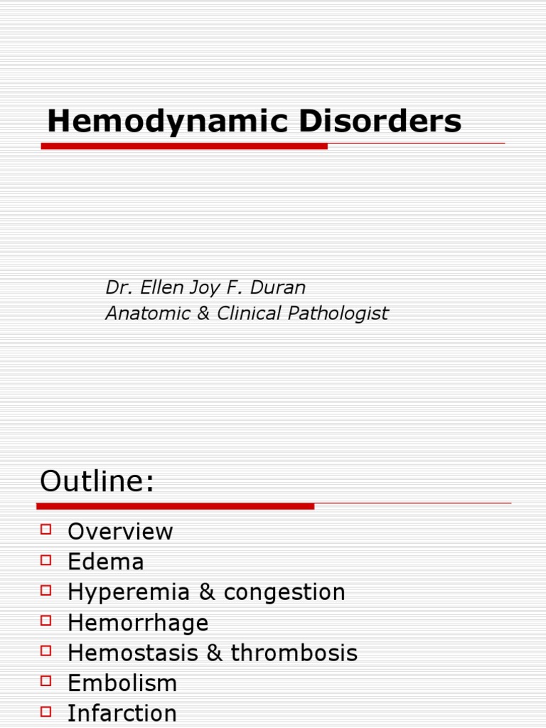 Hemodynamic Disorders Overview | PDF | Coagulation | Thrombosis