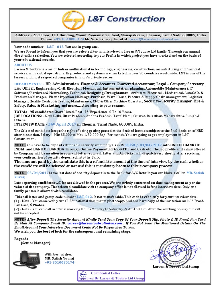 Larsen & Toubro | PDF | Business | Manufacturing And Engineering