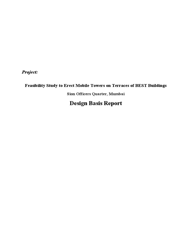 Design Basis Report: Project | PDF | Beam (Structure) | Mechanical ...