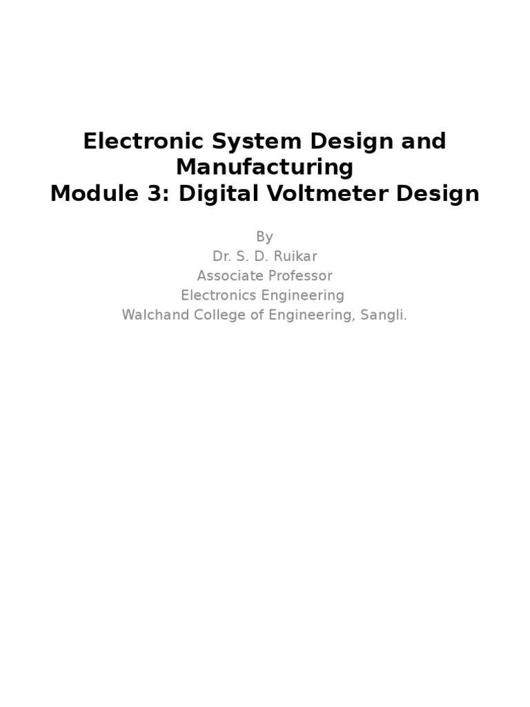 Electronic System Design and Manufacturing | PDF