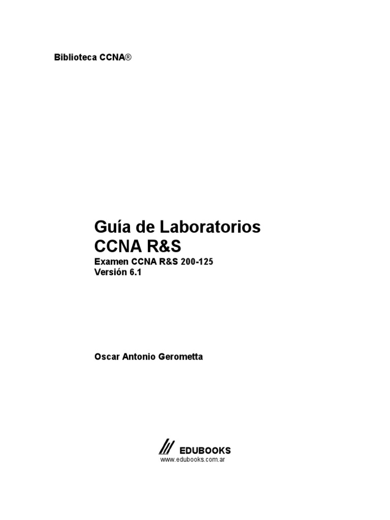 Guía De Laboratorios Ccna Rands Versión 6 1 Demo Pdf Certificaciones De Cisco Dirección Ip
