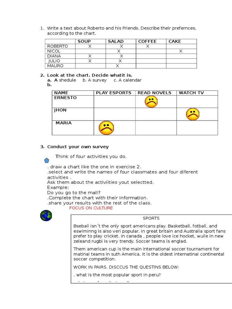 Activity Preferences & Sports Insights | PDF