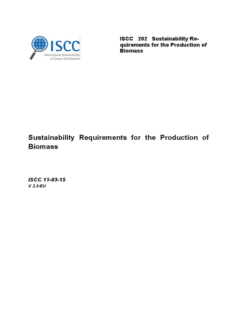 Iscc 202 Sustainability Requirements | PDF | Fertilizer | Soil