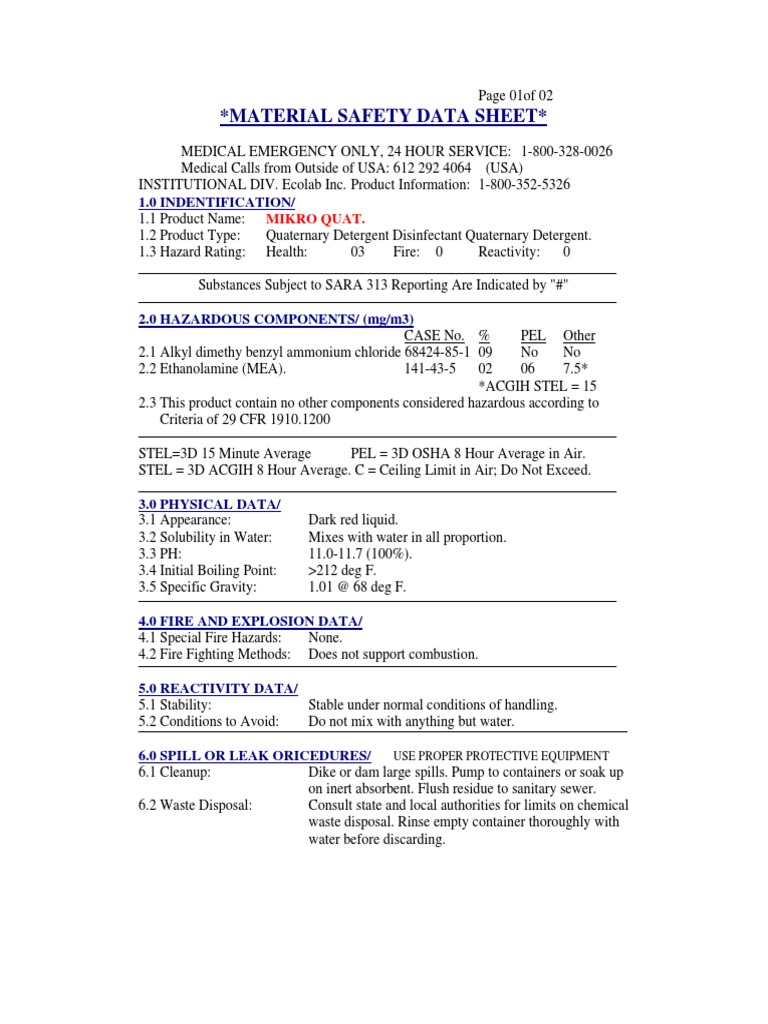 077 Mikro Quat | PDF | Water | Chemistry
