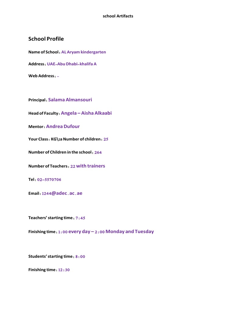 School Profile | PDF