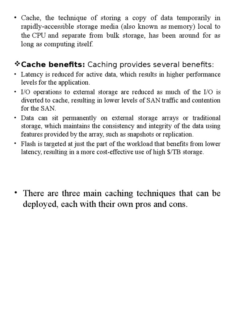Cache Benefits: Caching Provides Several Benefits | PDF | Cache (Computing) | Information Storage