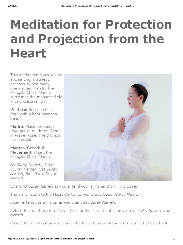 Meditation For Protection and Projection From The Heart - 3HO ...