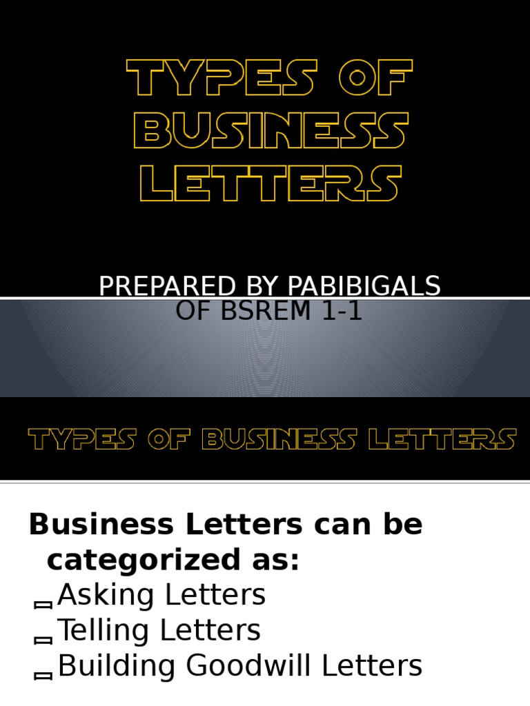 Types of Business Letters | PDF | Career & Growth