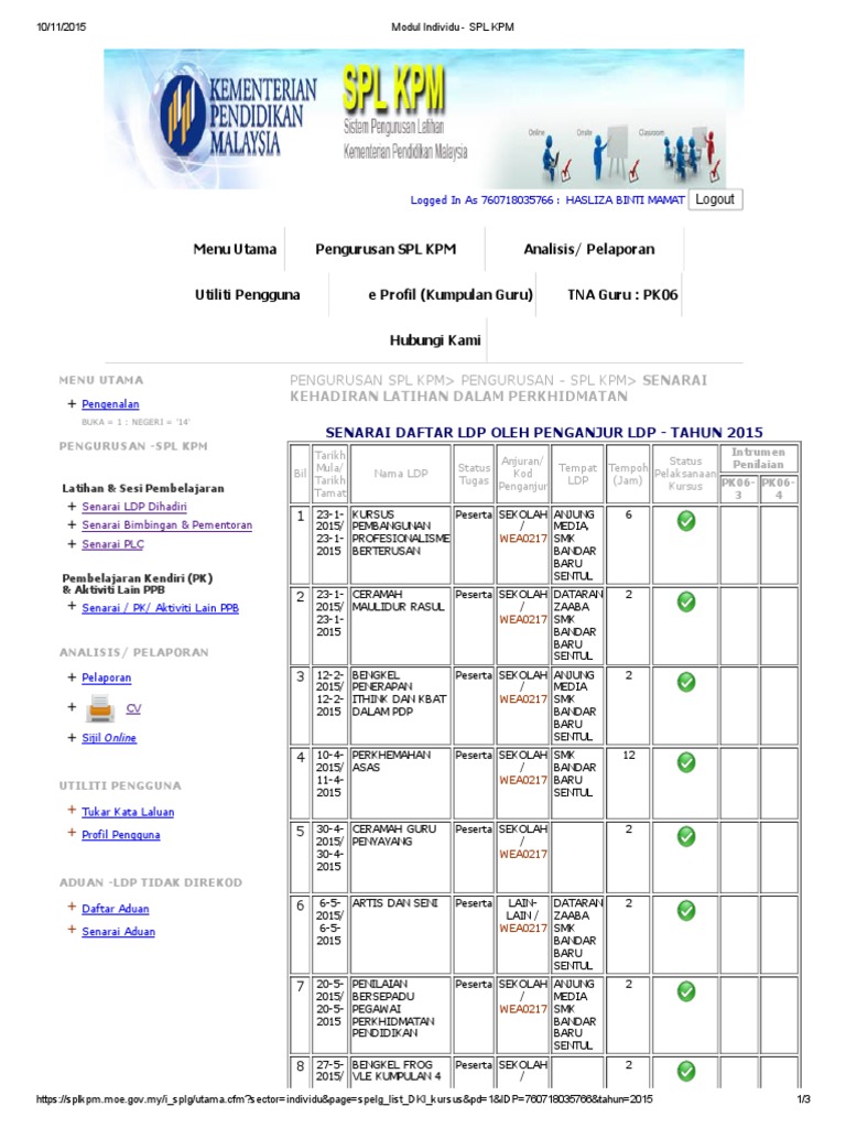 Modul Individu - SPL KPM | PDF