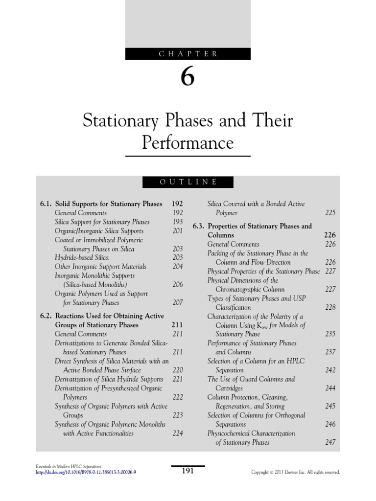 Chapter 6 Stationary Phases and Their Performance 2013 Essentials in ...