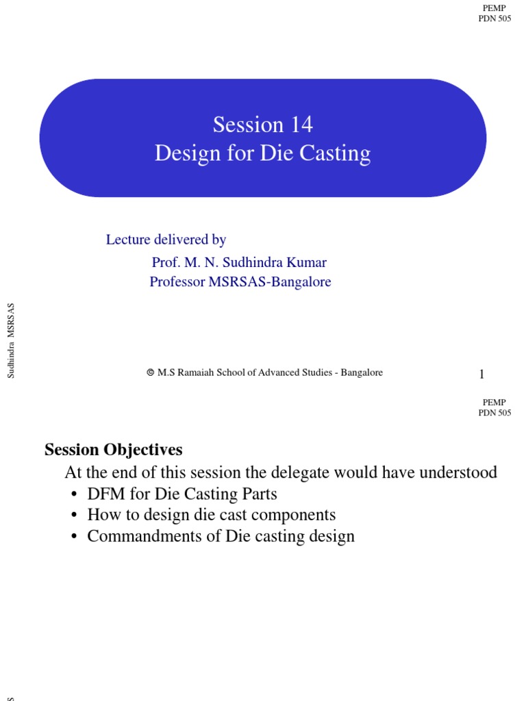 14 Design For Die Casting | PDF | Engineering Tolerance | Casting ...