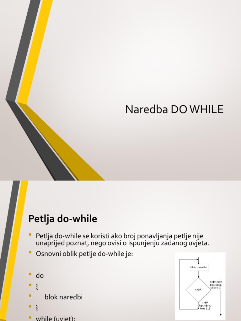 C++, Do While Informatika Za Drugi Razred Gimnazije Lekcija | PDF