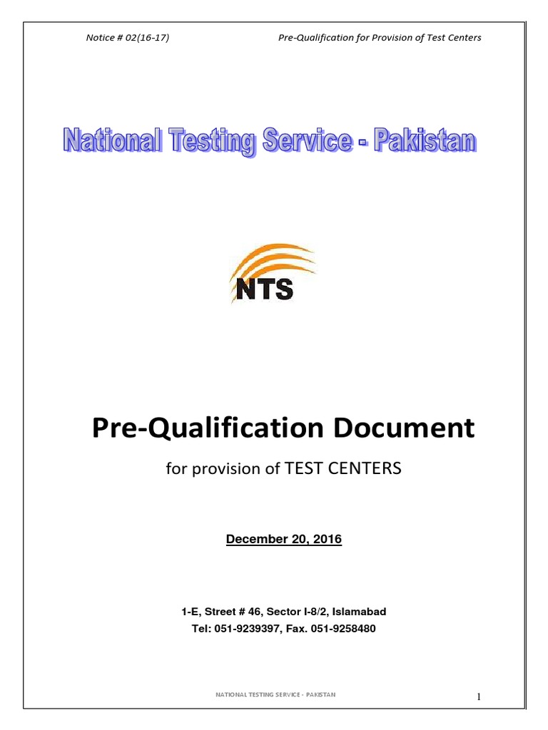 Pre-Qualification Document: For Provision of | PDF | Government | Business