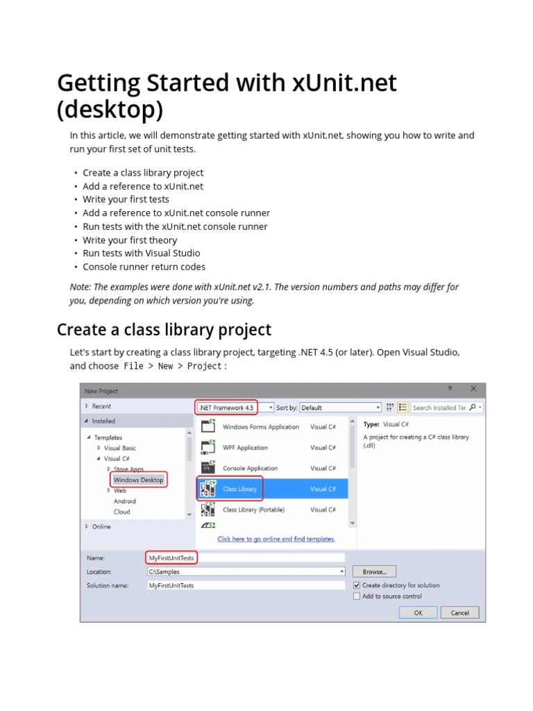 Xunit | PDF | Microsoft Visual Studio | Command Line Interface