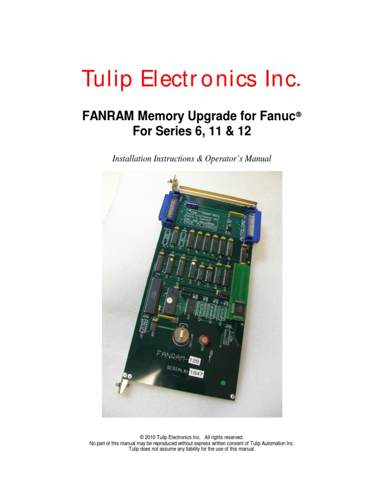 M100700D - TULIP For Fanuc 6, 11, 12 Manual PDF | Download Free PDF | Numerical Control ...