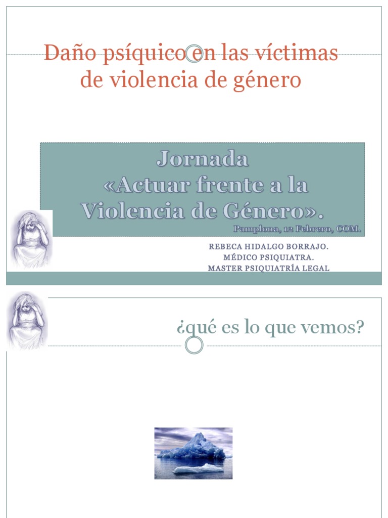 Ponencia Rebeca Hidalgo | PDF | Trastorno de estrés postraumático ...