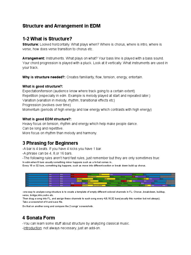 EDM Structure & Arrangement Guide | PDF