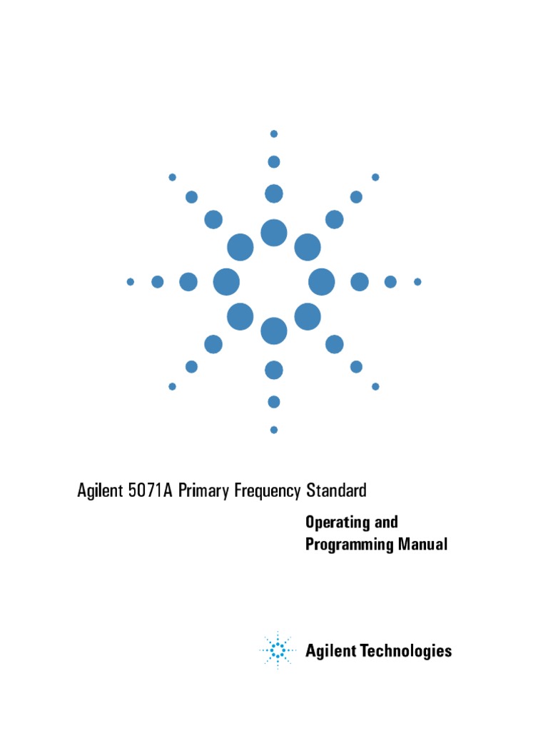 HP 5071A Operating & Programming | PDF | Calibration | Menu (Computing)