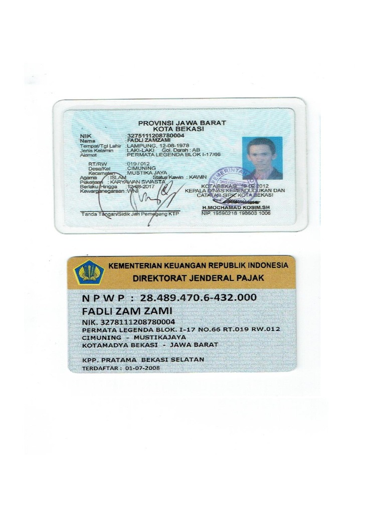 KTP Fadli Zam-Zami | PDF