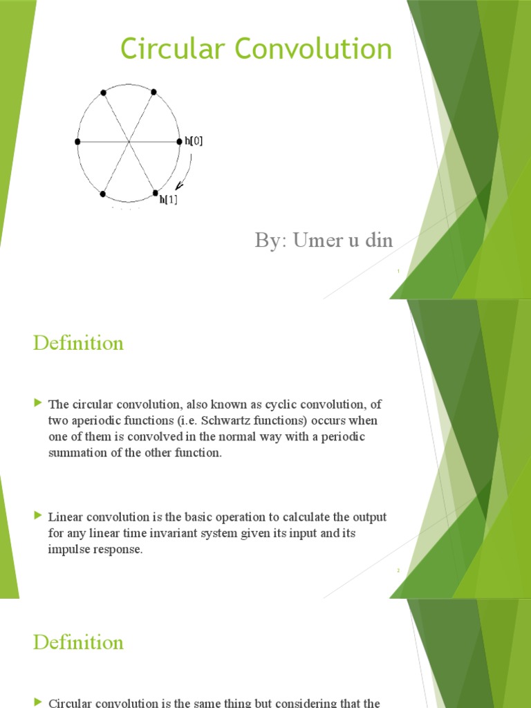 Circular Convolution: By: Umer U Din | PDF