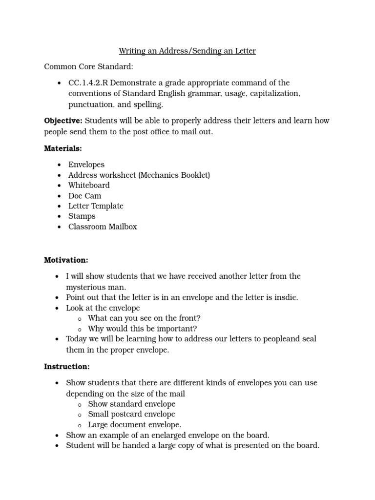 Addressing A Letter | PDF | Envelope | Educational Assessment