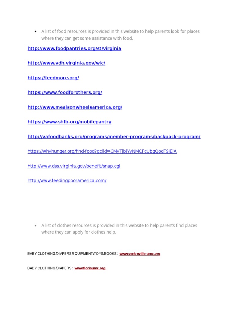 List of Resources | PDF