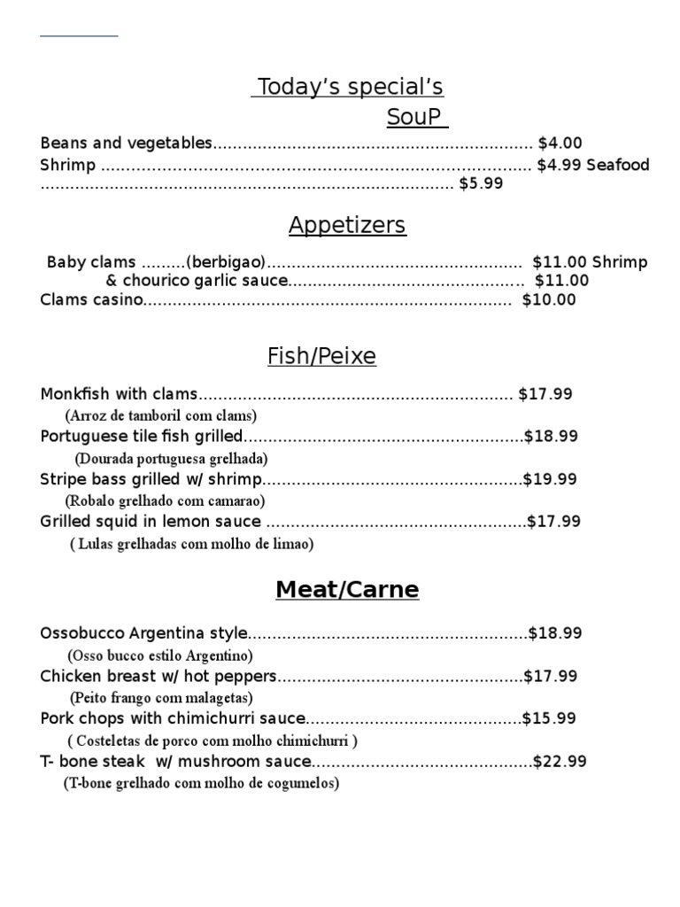 Today'S Special'S Soup: Meat/Carne | PDF | Cooking, Food & Wine | Home ...