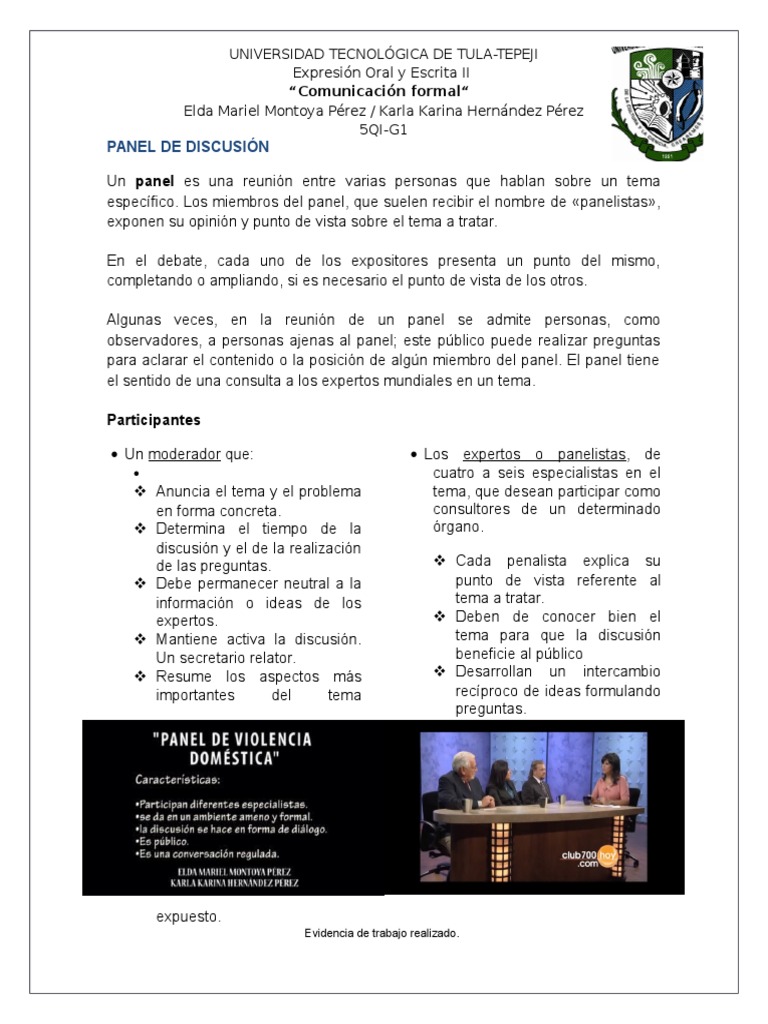 Panel de Discusión: Guía y Estructura | PDF