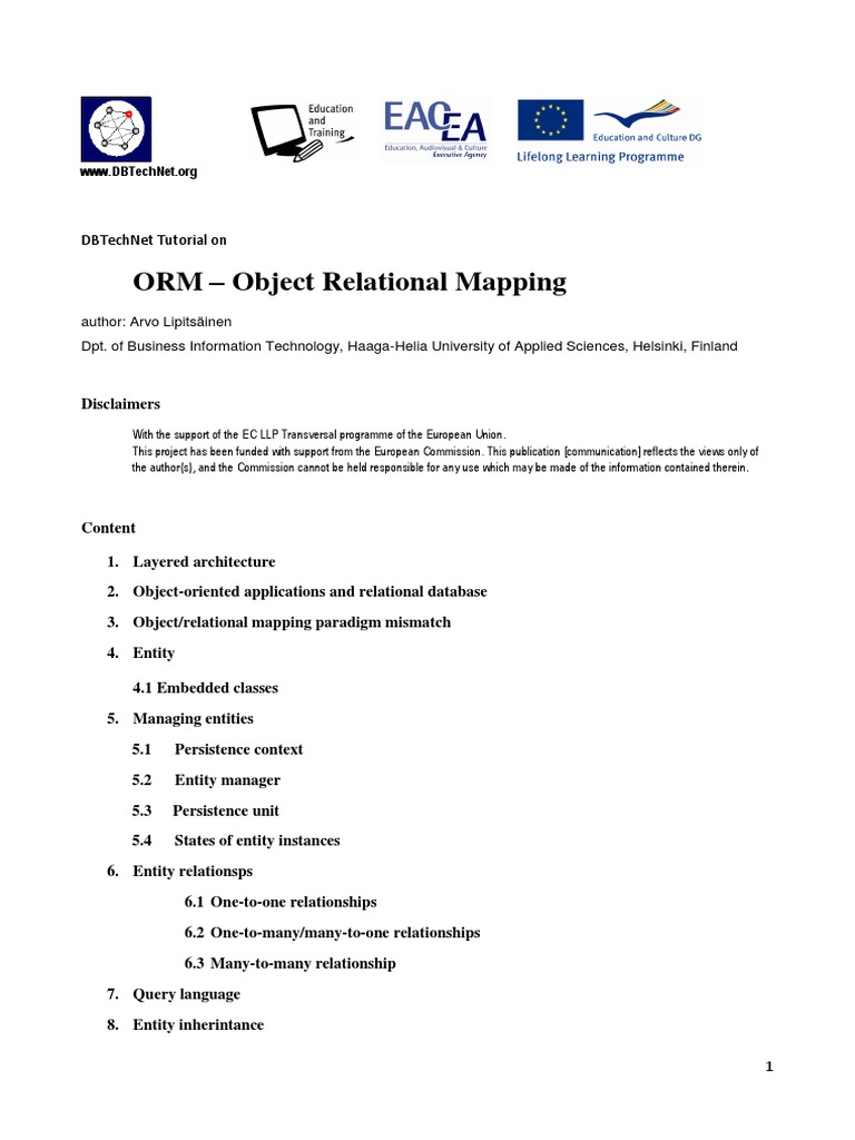 Orm Pdf Pdf Relational Database Inheritance Object Oriented Programming 1683