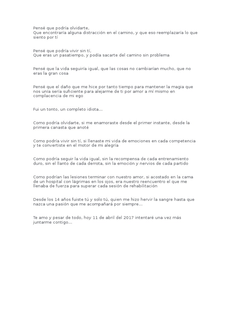 Para Ti, Por Mauricio Davalos Jacome | PDF