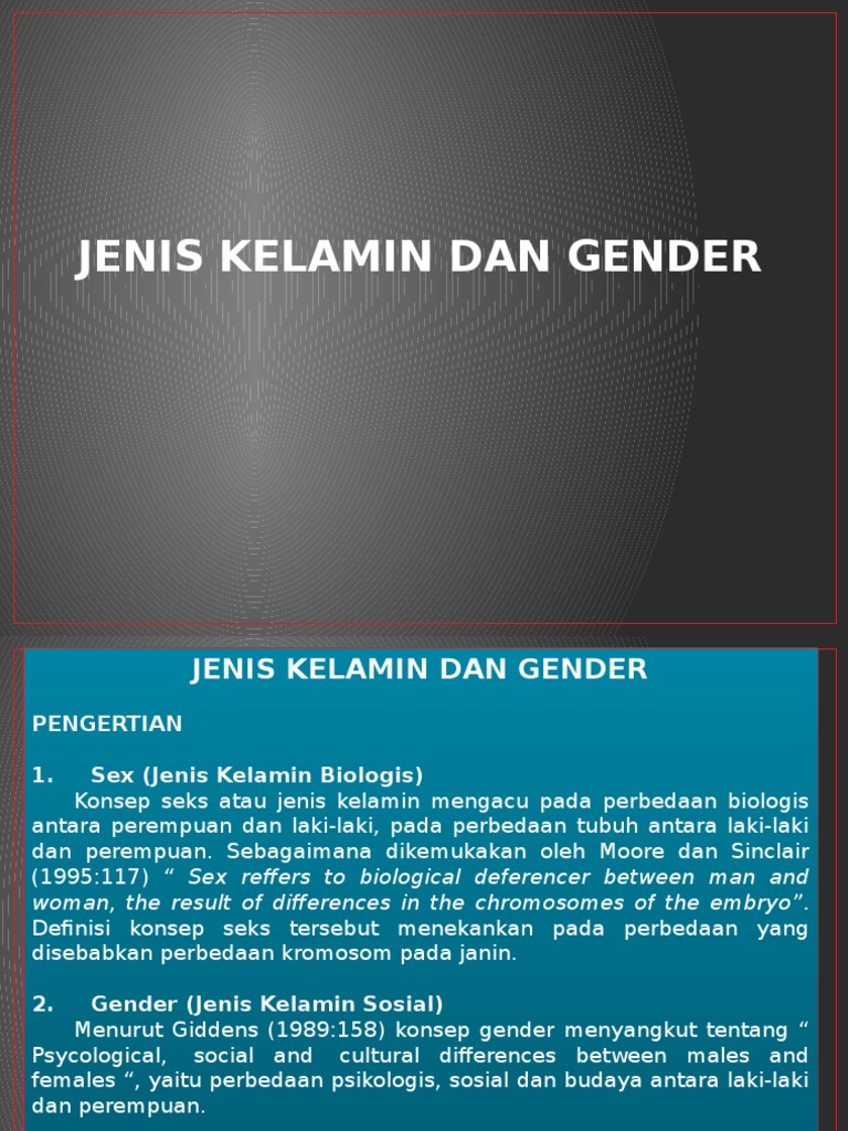 Jenis Kelamin Dan Gender | PDF