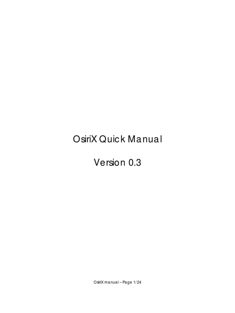 Osiri XManual | PDF | Computer File | Window (Computing)
