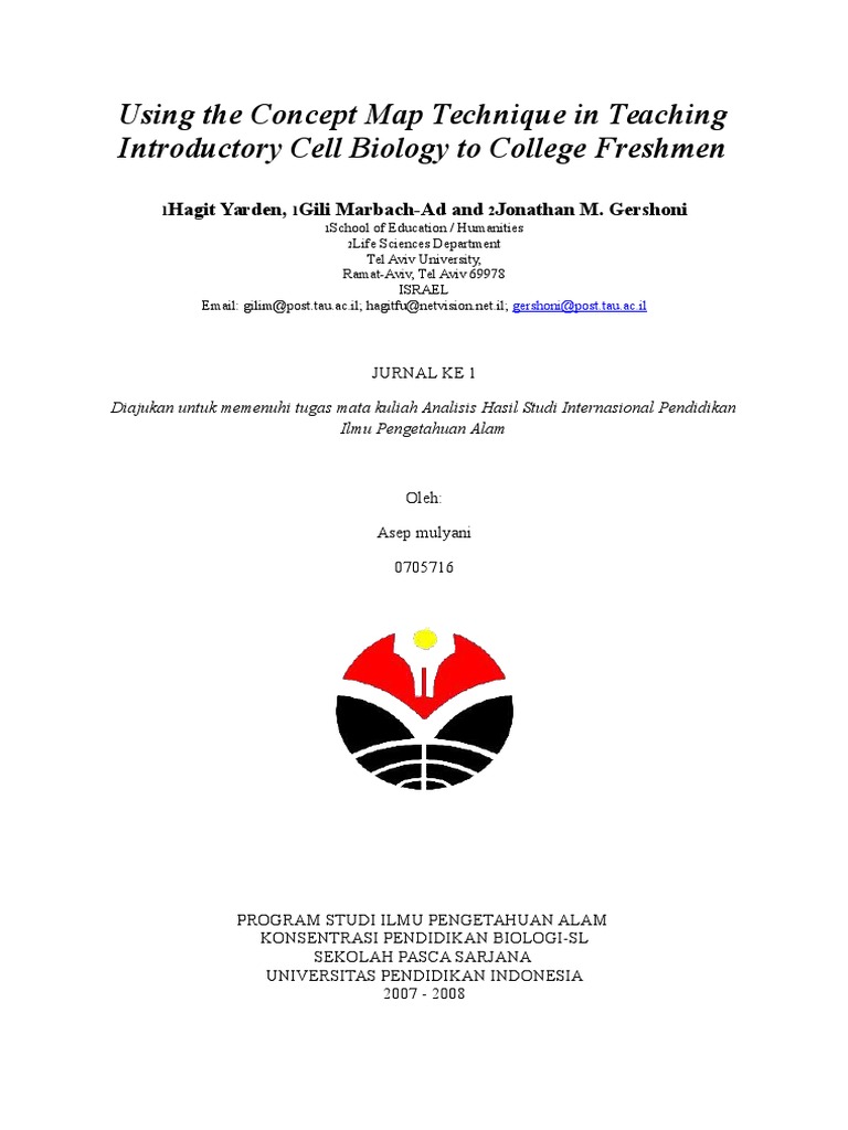 Using The Concept Map Technique in Teaching (Cover) | PDF