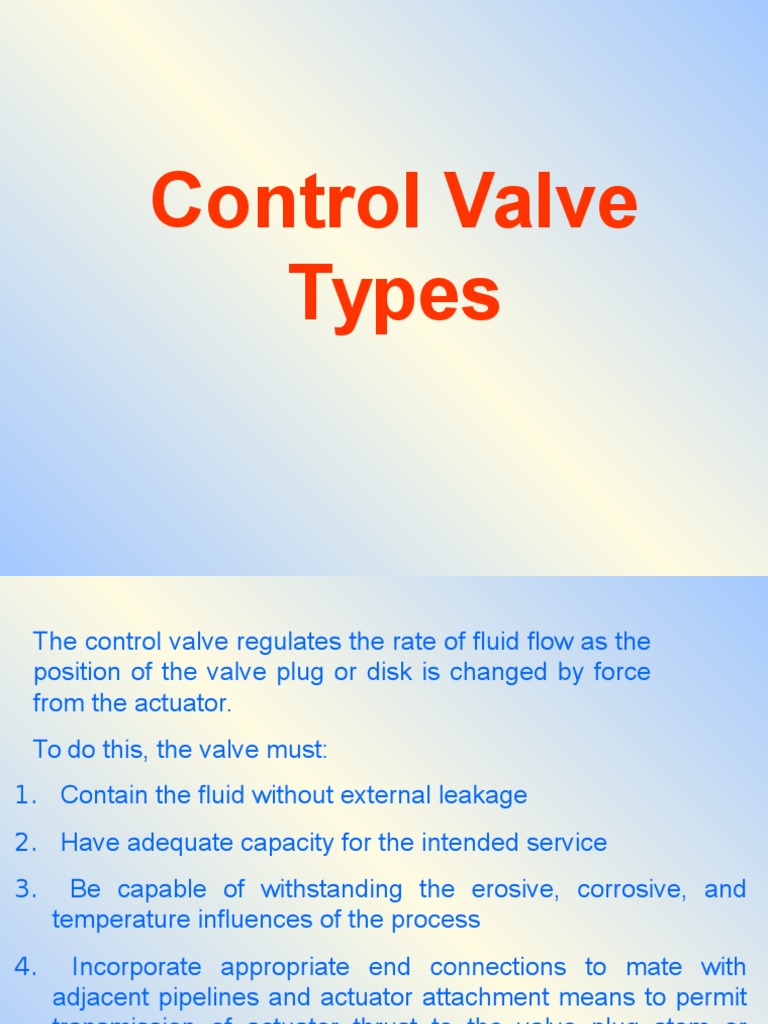Control Valve Types | PDF | Valve | Actuator