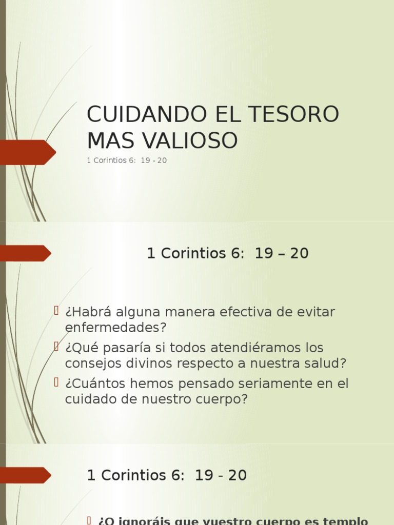 Cuidando El Tesoro Mas Valioso | PDF | espíritu Santo | templo