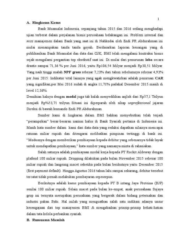 Ringkasan Kasus SPM | PDF