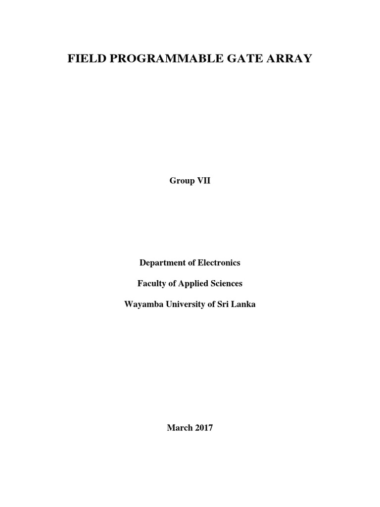 A Summary On Fpga Pdf Field Programmable Gate Array Random Access Memory 6001