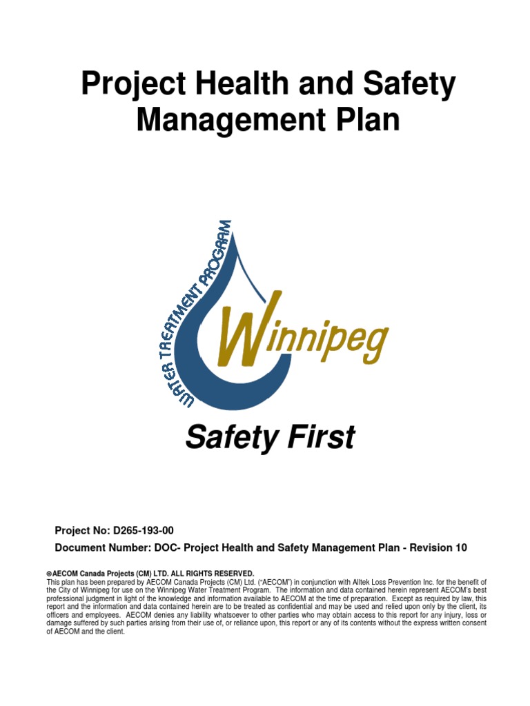 Project Health & Safety Management Plan | PDF | Occupational Safety And ...