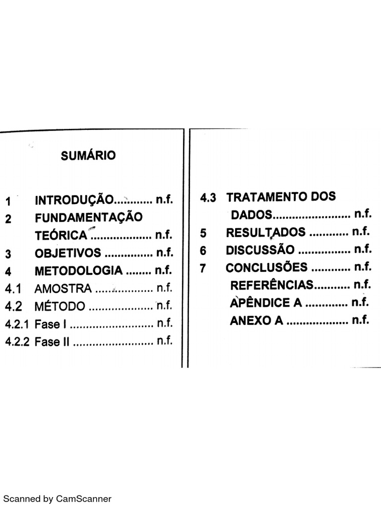 Modelo de Sumário | PDF