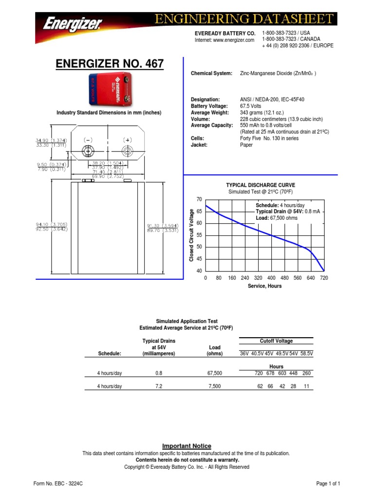 467 Eveready PDF | PDF | Battery (Electricity) | Electrical Engineering