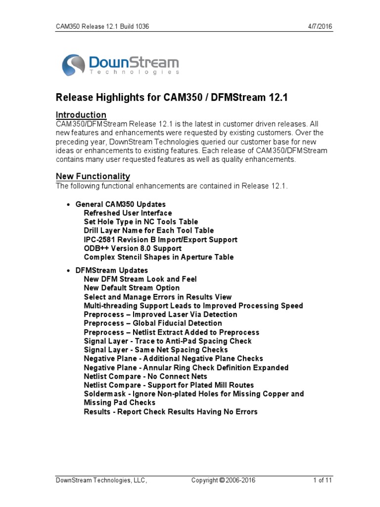 CAM350 Version 12 1 Build 1036 Release Highlights PDF | Download Free ...