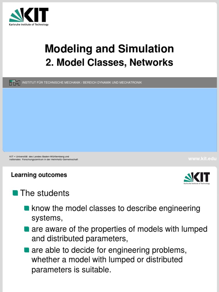 Modeling and Simulation: 2. Model Classes, Networks | PDF | Normal Mode ...