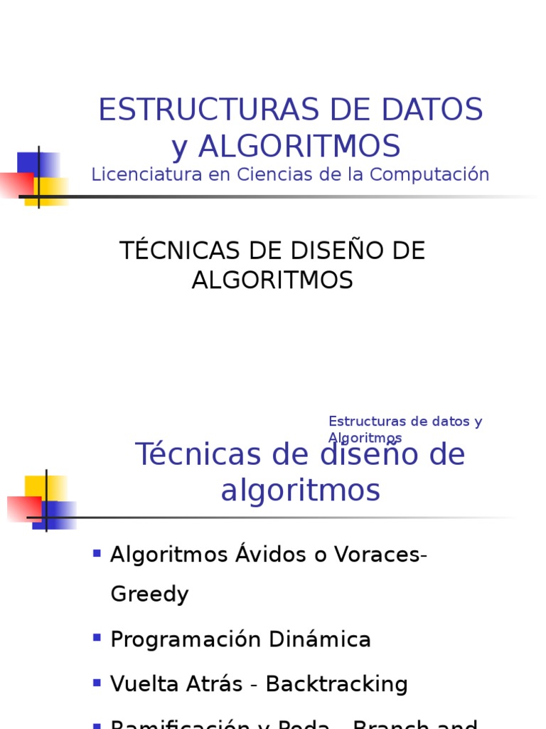 Tecnicas de Diseño de Algoritmos | PDF | Programación dinámica | La ...