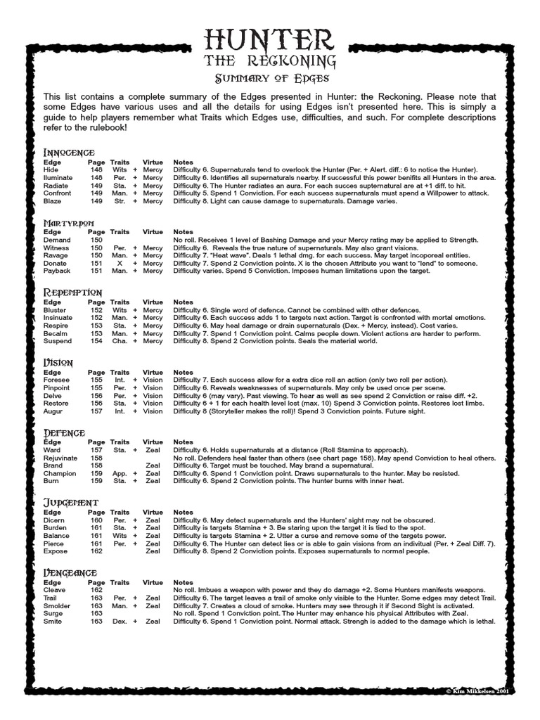 Hunter Edge List | PDF