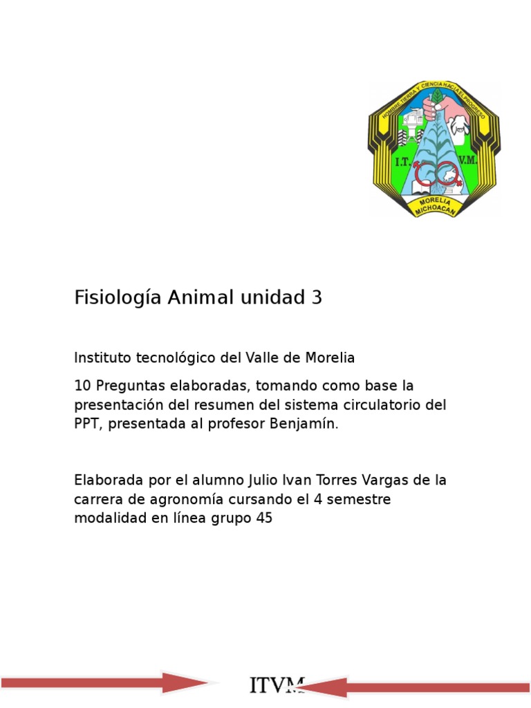 Fisiología Animal Unidad 3
