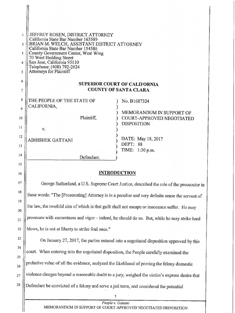 DA's Sentencing Memo | PDF