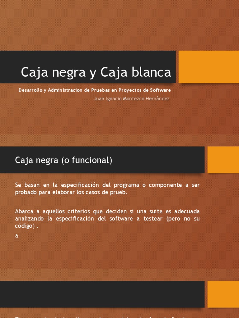 Caja Negra y Caja Blanca | PDF | Pruebas de software | Software